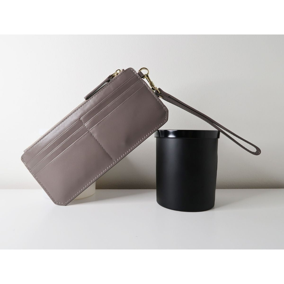 Carson - Grey slim leather wallet – X NIHILO